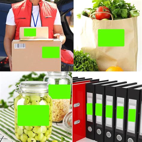 Well Tile Rectangular Green Color Coding Label Stickers 2 X 3 Inch