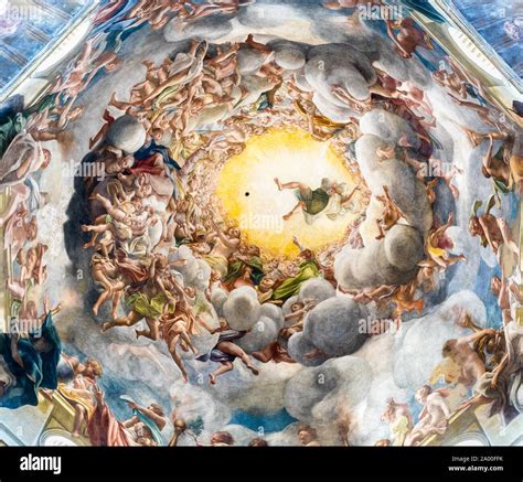 dome with fresco of the assumption of the virgin mary renaissance cathedral santa maria