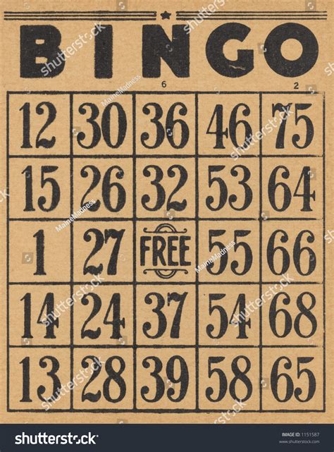 Vintage Bingo Game