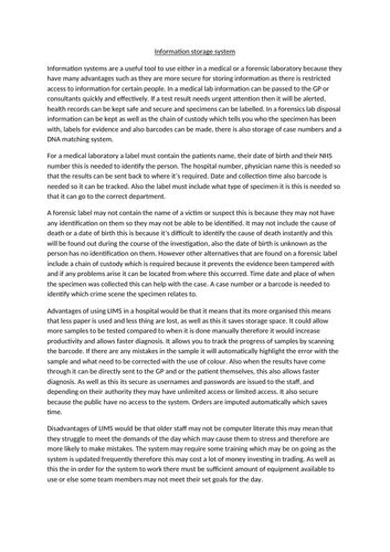 Unit 4 Btec Applied Science Assignment4d Teaching Resources