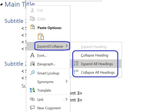 How To Create Collapsible Headings In Word Tecadmin