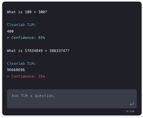 Trustworthy Language Model TLM Quickstart Cleanlab Documentation