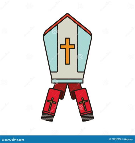Pope Hat Icon Stock Vector Illustration Of Papa Peace 79892258
