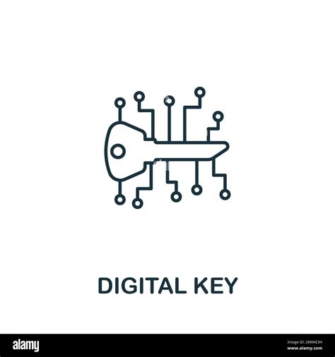 Digital Key Icon Monochrome Simple Cyber Security Icon For Templates Web Design And