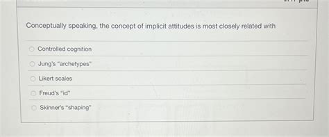 Solved Conceptually Speaking The Concept Of Implicit