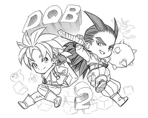 Slime Sidoh Male Builder And Dracky Dragon Quest And 1 More Drawn