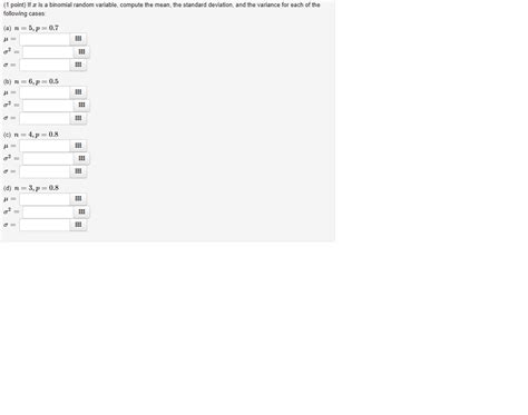 Solved Point If X Is A Binomial Random Variable Compute Chegg