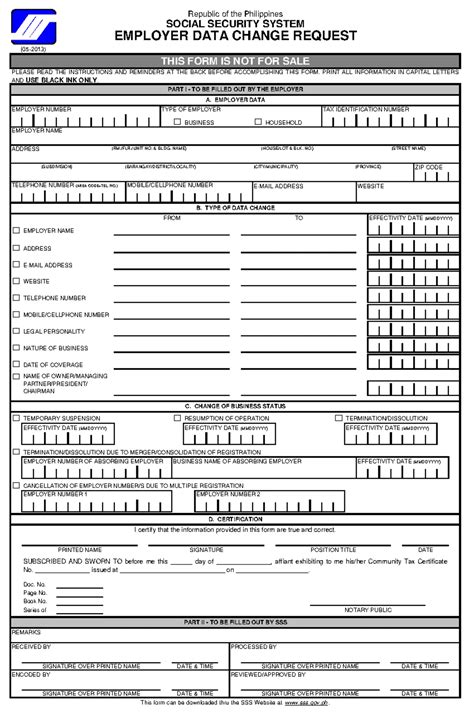 Sss Er Registration Form Employer Id Number Application Studocu