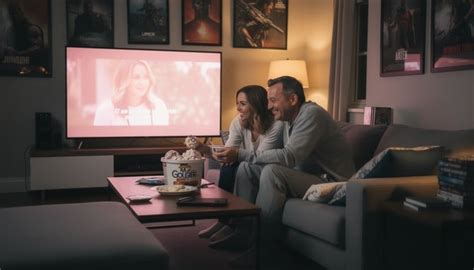 Free Cozy Movie Night Image Couple Movie Home Theater Download At