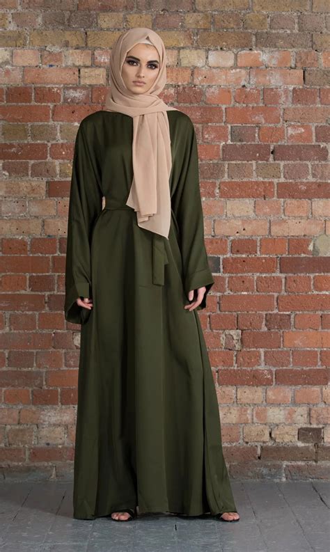 Basic Middle East Muslim Womens Dress Arab Robe Solid Color Plus Size