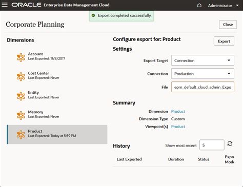Integrating Dimension Metadata From Enterprise Data Management Cloud With Planning Using Manual