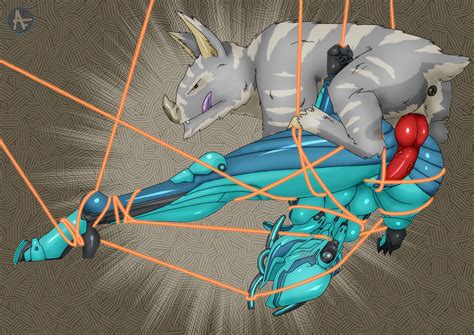 Rule 34 Alternate Costume Bodysuit Bondage Canine Exposed Female Gape