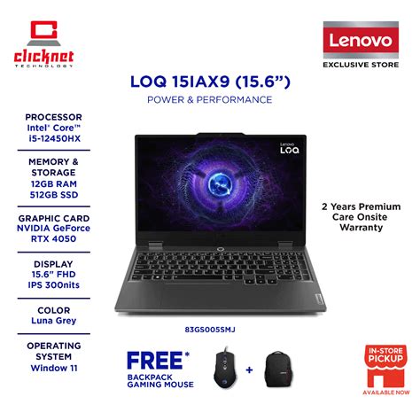 Lenovo Loq Iax Gs Smj Gaming Laptop I Hx Gb Ram Gb Ssd Rtx Gb