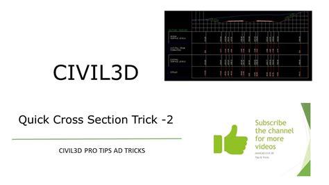 Civil3d Quick Cross Section Trick 2 Youtube