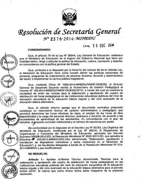 Cuadro De Horas 2015 Pdf