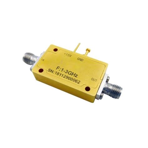 Ultra Wide Band Low Noise Amplifier From 0 1ghz To 4ghz With A Nominal 34db Gain Nf 3db Sma