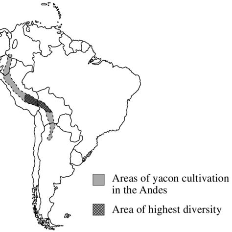 1 Yacon Distribution In The Andean Region Download Scientific Diagram