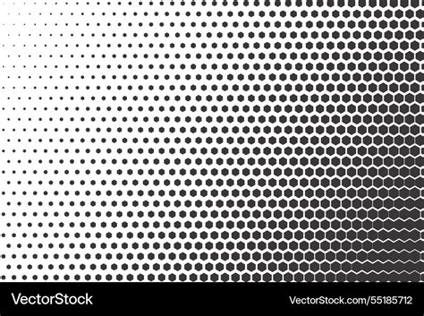 Hexagonal Halftone Pattern Honeycomb Fade Vector Image