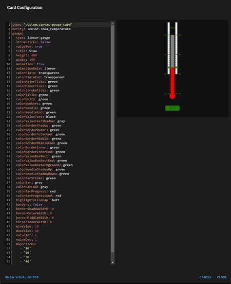 Background Color On Units In Linear Gauge Using Black Theme Issue Custom Cards Canvas