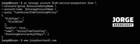 How To Enable Access Time Tracking For The Azure Storage Blob Service