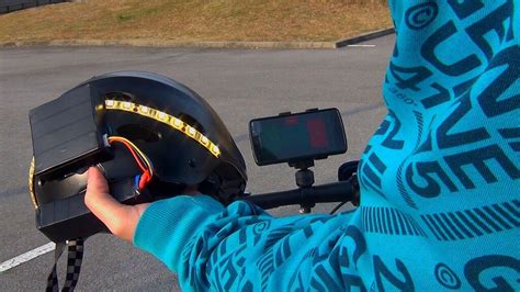 Smartphone Controller Helmet With Led Turn Indicators Showcase