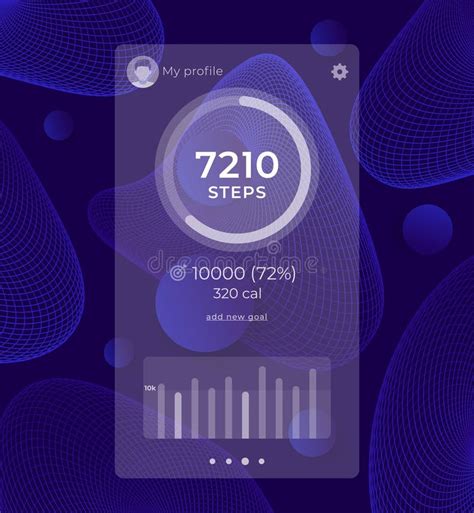 Fitness App Activity Tracker Ui Design Vector Stock Vector