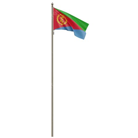 Eritrea Flag With Pole Eritrea Flag Waving Eritrea Flag Waving