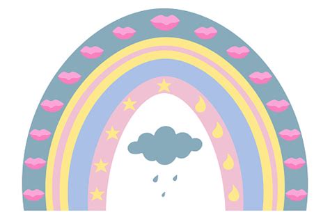 무지개 판타지 패턴과 여러 가지 빛깔의 줄무늬 보호 스타일 벡터 그림입니다 격리된 흰색 배경입니다 민족동기 눈에 띄는 자연 현상