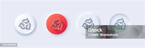 화살표 선 아이콘을 재활용합니다 재활용 폐기물 선 아이콘 벡터 0명에 대한 스톡 벡터 아트 및 기타 이미지 0명 3차원 형태 감소 Istock