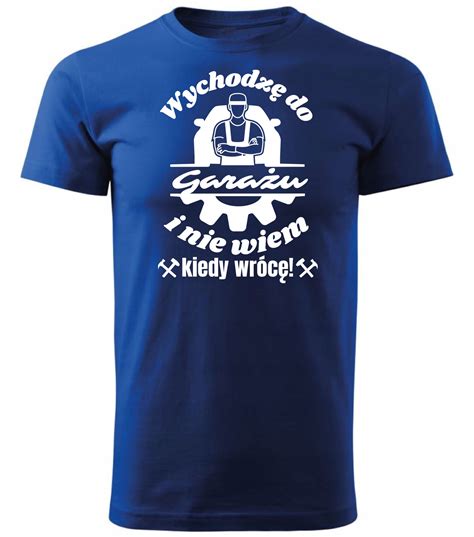 koszulka GARAŻ WZYWA PREZENT dla CHŁOPAKA MĘŻA mechanika TSHIRT męski M