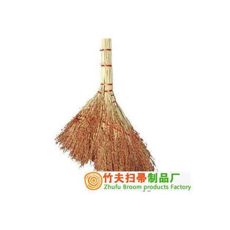 河北赵县竹扫帚 结实耐用 能扫能推 手工扎制 美观好用 八方资源网