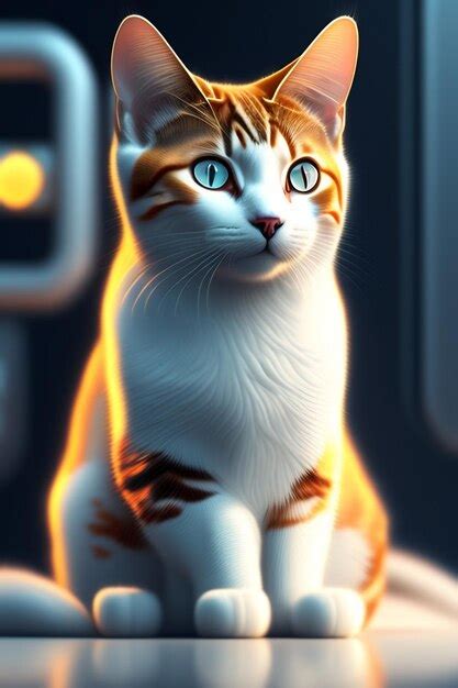 Premium Ai Image Beautiful Cute Cat Morning Show Ai Generated
