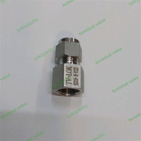 Jual Female Connector Ss316 6mm X 1 4NPTF Female Connector 6mmx 1 4 316 Jakarta Barat