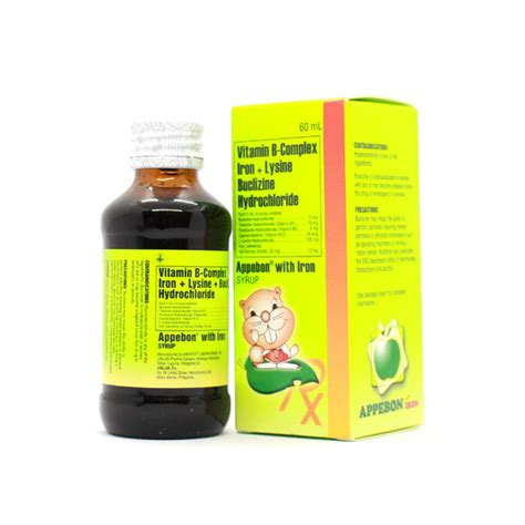Appebon With Iron Multivitamins Vit B1 B6 And B12 Buclizine