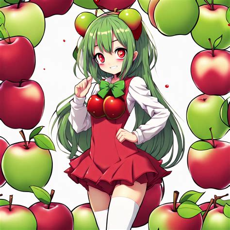 Anime Girl Wearing A Apple Costume By Kingdab28 On Deviantart