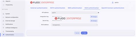 authentication — fudo enterprise 5 3 system documentation