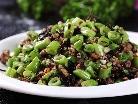 榄菜肉碎四季豆图片1 图品汇
