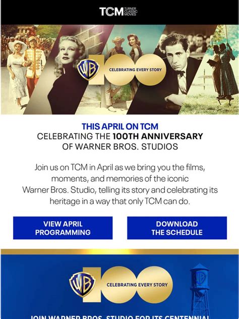 Join Us During April On Tcm As We Celebrate The 100th