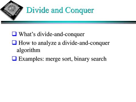 Divide And Conquer Approach Ppt Download