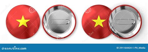 Vietnam Round Flag Seamless Pattern Vietnamese Background Vector