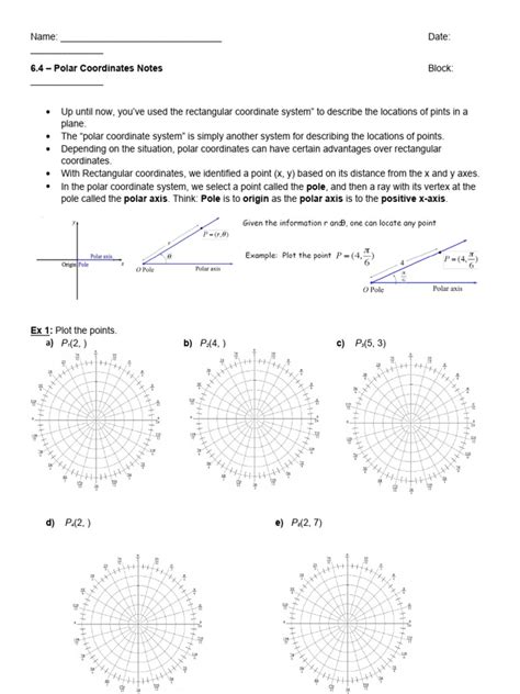 6 4 polar coordinates notes pdf