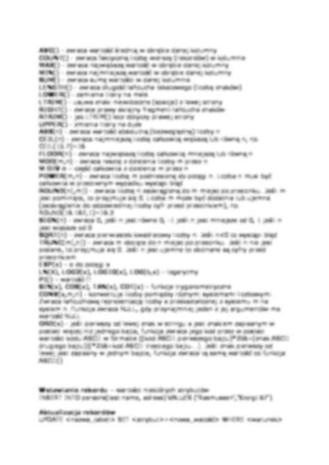 Wykład wprowadzenie komend SQL Notatek pl