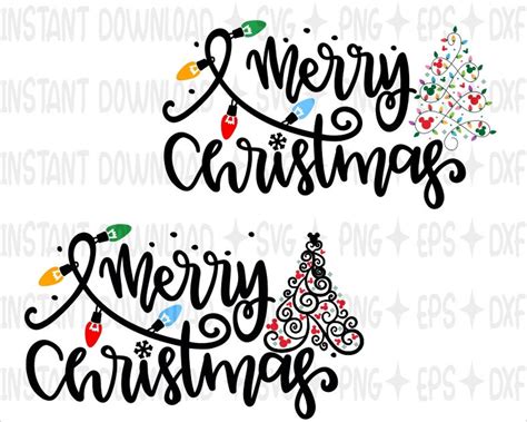 Merry Christmas Tree Svg Christmas Svg Digital Cut Filewinter Svg