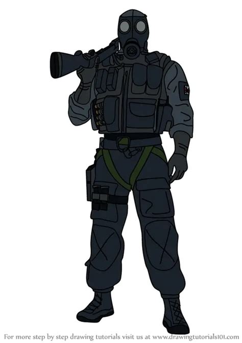 How To Draw Smoke From Rainbow Six Siege Rainbow Six Siege Step By