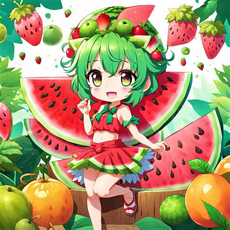 Chibi Fruit Fairy Wendy Watermelon By Arika Artz On Deviantart