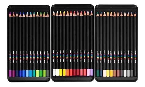 Lápis De Cor Profissional Estojo C Cores Uni ball Posca Parcelamento sem juros