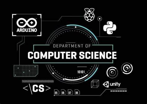 Computer Science Department Logo With Technology Icons