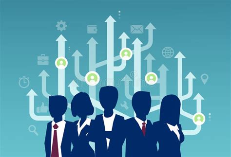 Vector Of A Networking Group Of Businesspeople Stock Illustration