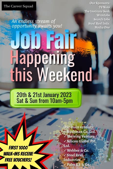 Job Fair Template Postermywall