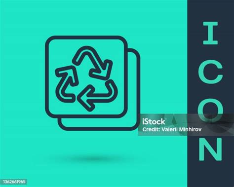 녹색 배경에 격리된 검은색 줄 재활용 기호 아이콘입니다 원형 화살표 아이콘입니다 환경 재활용은 녹색으로 이동합니다 벡터 0명에 대한 스톡 벡터 아트 및 기타 이미지 Istock